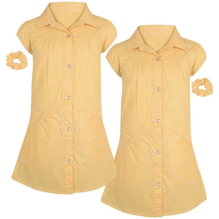 Uniforme Scolaire Lot De 2 Plissés Vichy Carreaux Robe d'été Avec ...