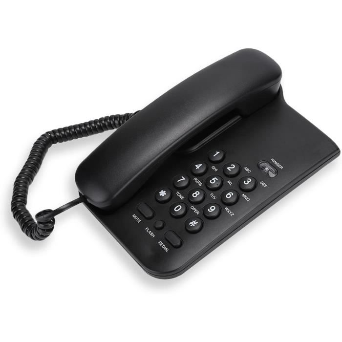 Téléphone Fixe, Téléphone Filaire Moderne, Pas Besoin De Batterie ...