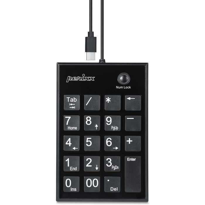 Peripad-202C Pavé Numérique Filaire Usb-C Fin Touches Ciseaux Avec 2 ...