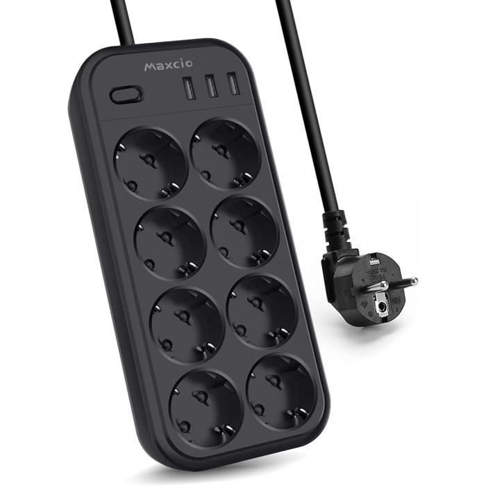 Multiprise 8 Prises, Bloc Multiprise Avec 3 Porte Usb(3.1A - 5V),8Ac ...