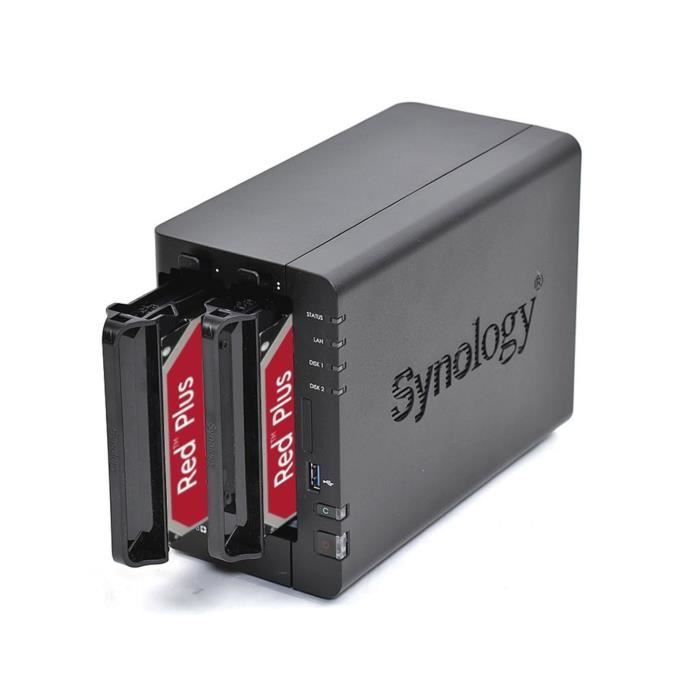 Serveur NAS Synology DS224+ 12To(6G SYN original) (= avec 2x disques ...
