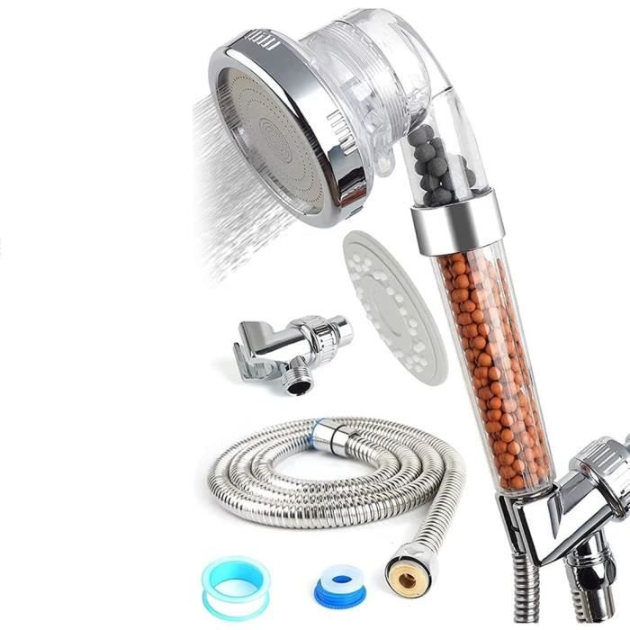 Tête De Douche Minérale Avec Filtre, Main Amovible, Tête De Douche Économe En Pour Peau Sèche Et ...