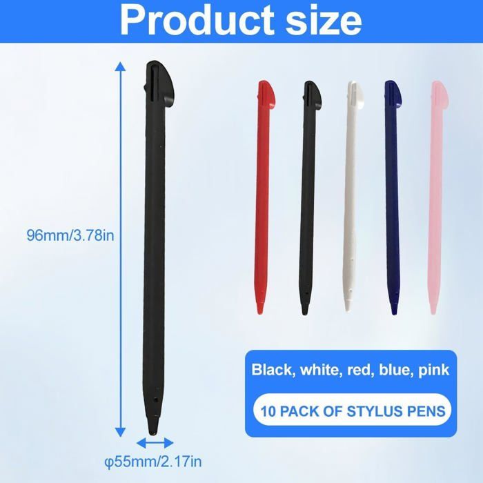 Stylet tactile pour consoles DS - ARNUSA - 10 pièces - 5 couleurs ...