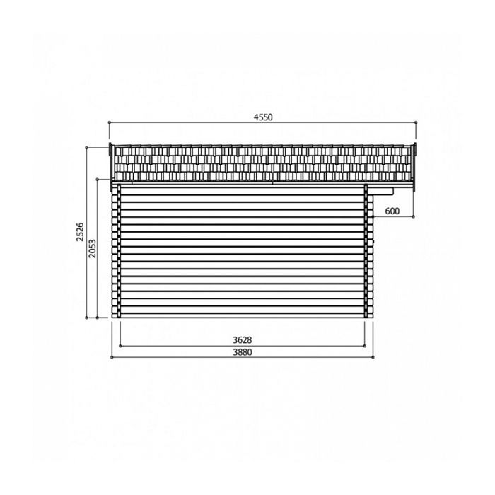 Abri de jardin - SOLID - Rignitz - Bois massif - 418x388cm - Double ...
