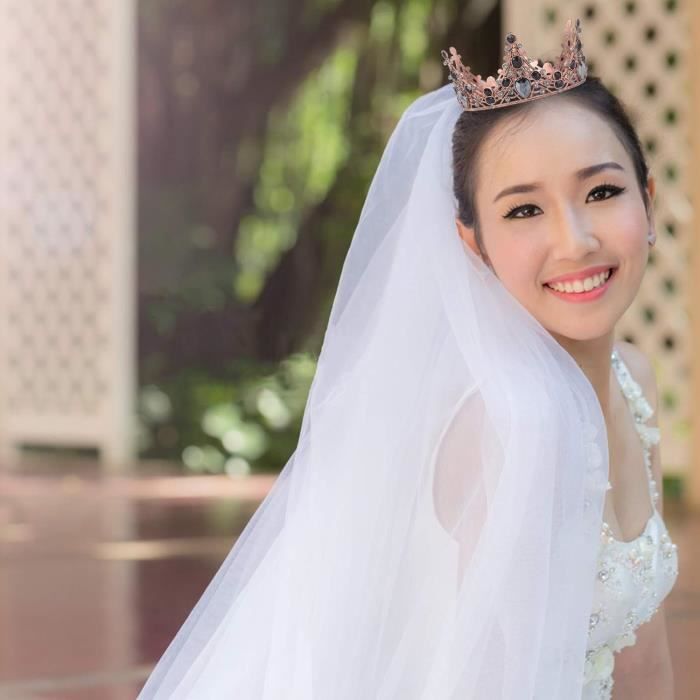 Couronne Noire En Alliage - Couronne De Mariée - Couronne De Strass ...