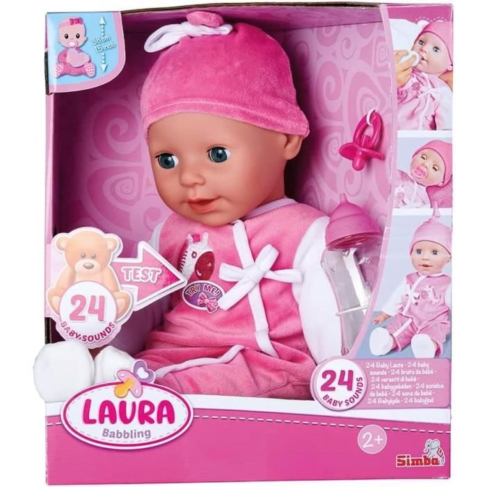 Simba - Laura Poupée Parle - 38cm - Corps souple - 24 sons - Piles ...