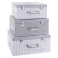 Lot de 3 malles de rangement - DECORATIE - Mon petit bric à brac gris - Métal - Vintage - Achat ...