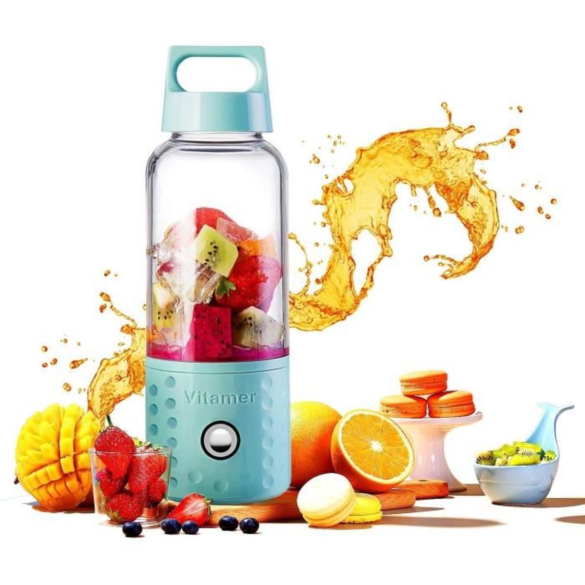 Portable Mixeur des Fruits rechargeable avec USB 500ml,Mini Blender ...