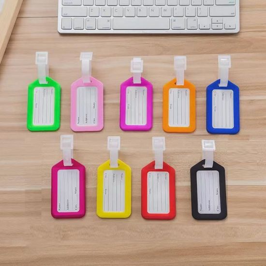 Étiquettes de bagages, étiquettes d'identification de valise (9 couleurs)