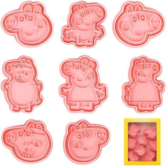 Emporte Pièce Pig, 8Pcs Moule Biscuit, Decoupoir Patisserie, Tampon Biscuit Animaux, Moule ...