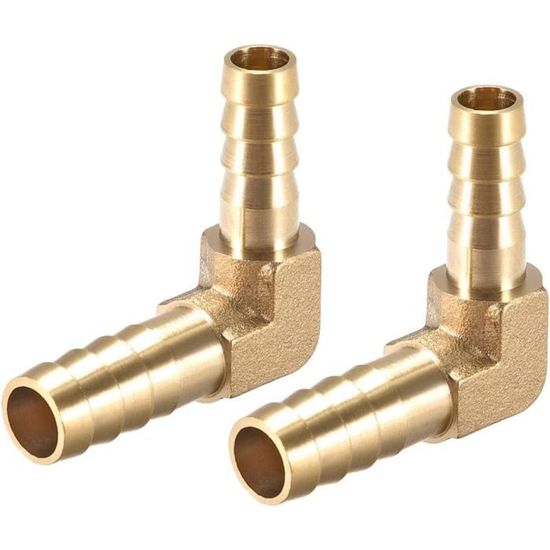 Raccord Cannelé Tuyau Laiton Barbelé 90 Degré Coude Tuyau Connecteur ...