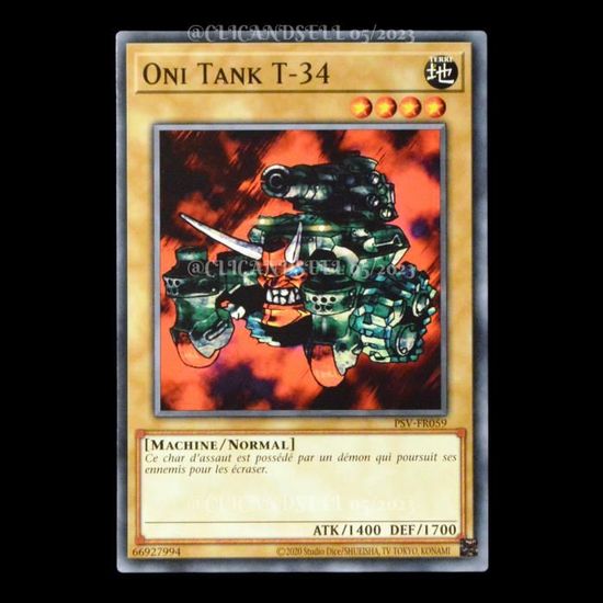 Carte YU-GI-OH PSV-FR059 Oni Tank T-34 - Cdiscount Jeux - Jouets
