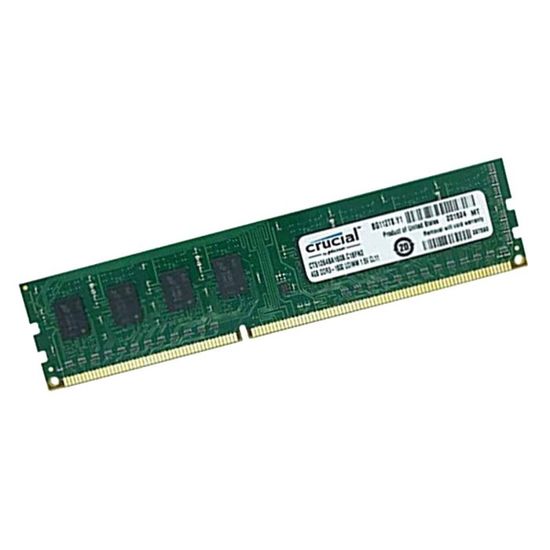 4Go RAM Crucial CT51264BA160B.C16FN2 DDR3 DIMM PC3-12800U 1600Mhz 1.5v CL11 - Cdiscount Informatique
