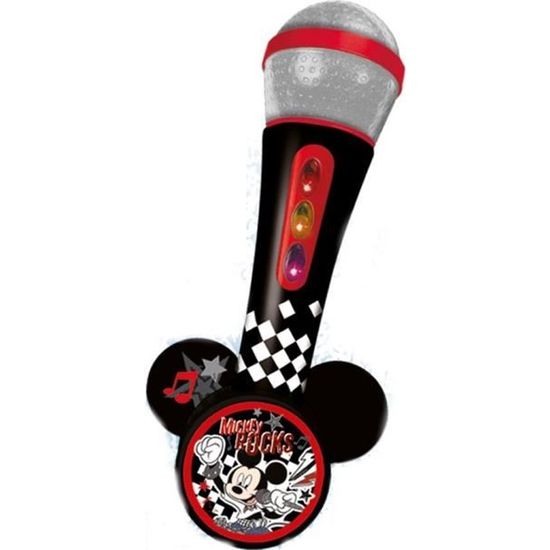 MICKEY Microphone avec amplificateur - Mélodies et lumières - A piles ...