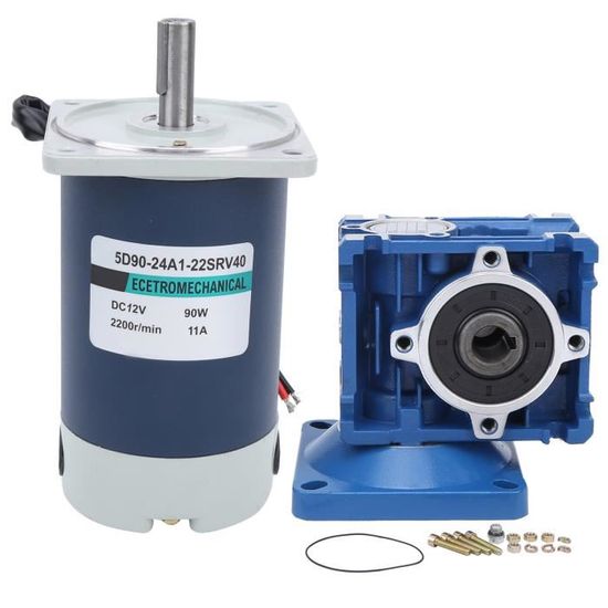 YOSOO Motoréducteur à engrenage à vis fin en acier inoxydable 90W 2200 ...