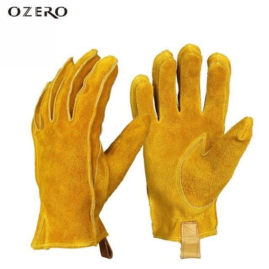 GANT DE CHANTIER,L--Gants de travail OZERO extensible en cuir résistant ...