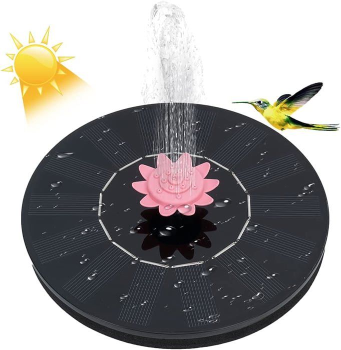 Fontaine solaire, mise à niveau avec pompe à eau pour fontaine à énergie solaire, fontaine ...