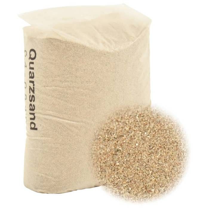 Sable de Filtration Granulométrie 0,4-0,8 mm Sable de Quartz 25 kg Sûr Inodore Sable de ...