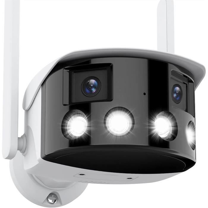Caméra De Sécurité À Domicile Caméra Fixe Panoramique À Double Objectif ...
