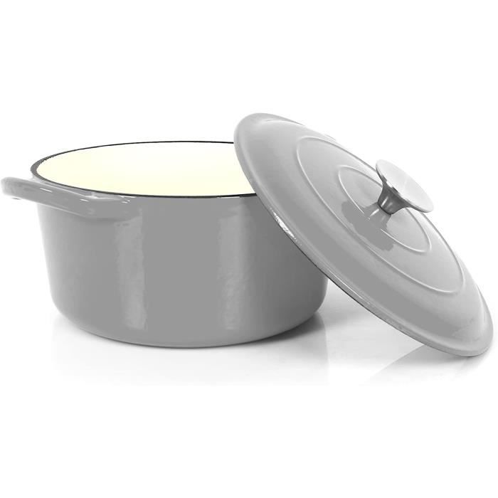 Echtwerk Cocotte en fonte émaillée - Cocotte en fonte avec couvercle ...