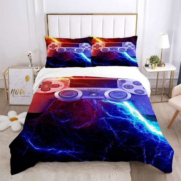 Parure De Lit Gamer Set De Housse De Couette 220X240 Cm Avec 2 Taies ...
