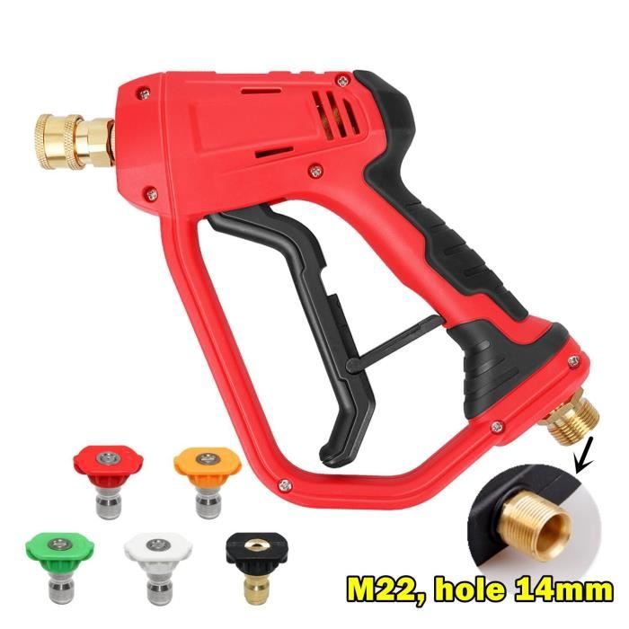 Pistolet nettoyeur haute pression pour lavage de voiture,4000 PSI,5 buses de pulvérisation ...