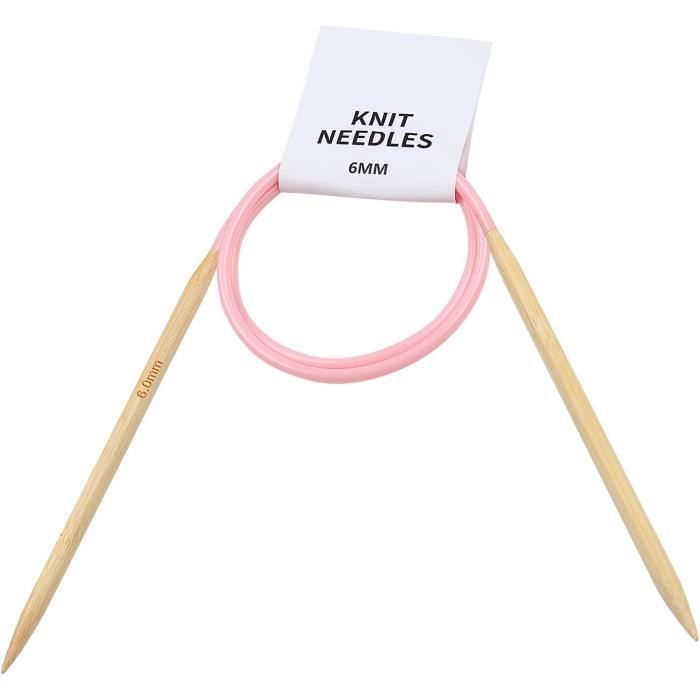 Aiguilles À Tricoter Circulaires De 80 Cm, 6,0 Mm En Bambou Chaud Et ...