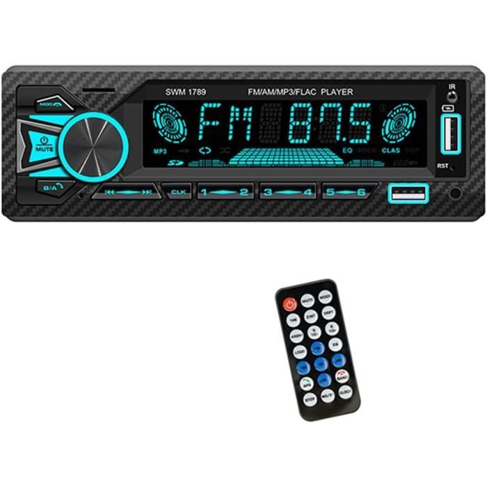Autoradio 1 Din Stéréo Bluetooth Fonction De Contrôle Intelligent Mains ...