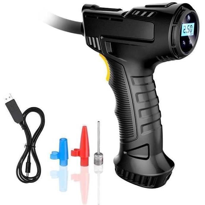 Compresseur D'Air Rechargeable Et Portable 120 W Pour Voiture, Moto ...