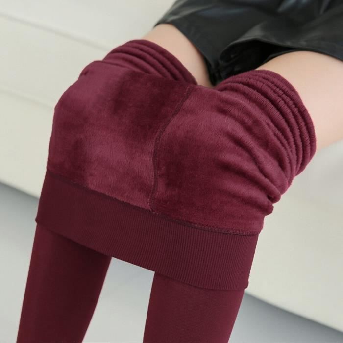 Collant,Collants chauds pour femmes, bas d'hiver, grande taille ...