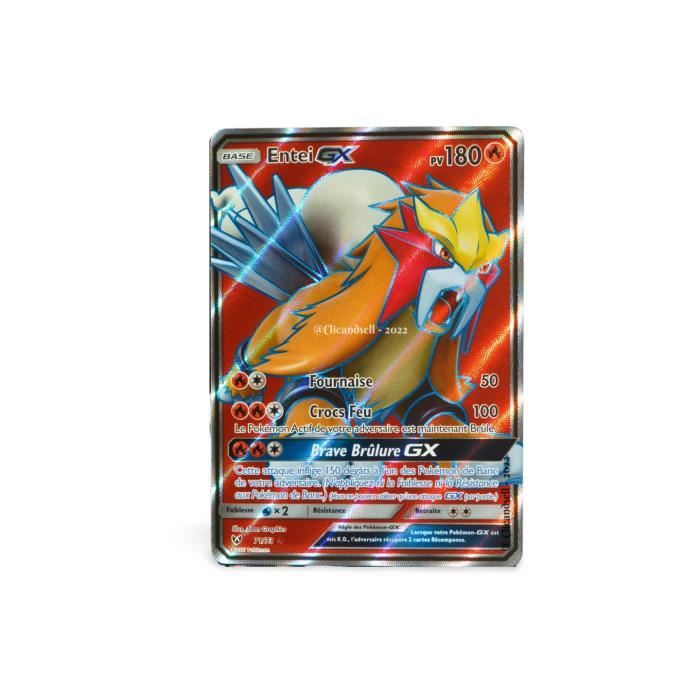 Carte Pokémon Entei GX 180 PV 71-73 SL3.5 - Légendes Brillantes NEUF FR ...