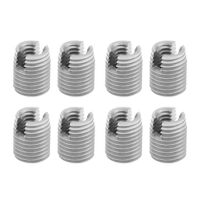 SALALIS 20Pcs Métal Auto-Taraudage Fendue Vis Filetage Insert ...