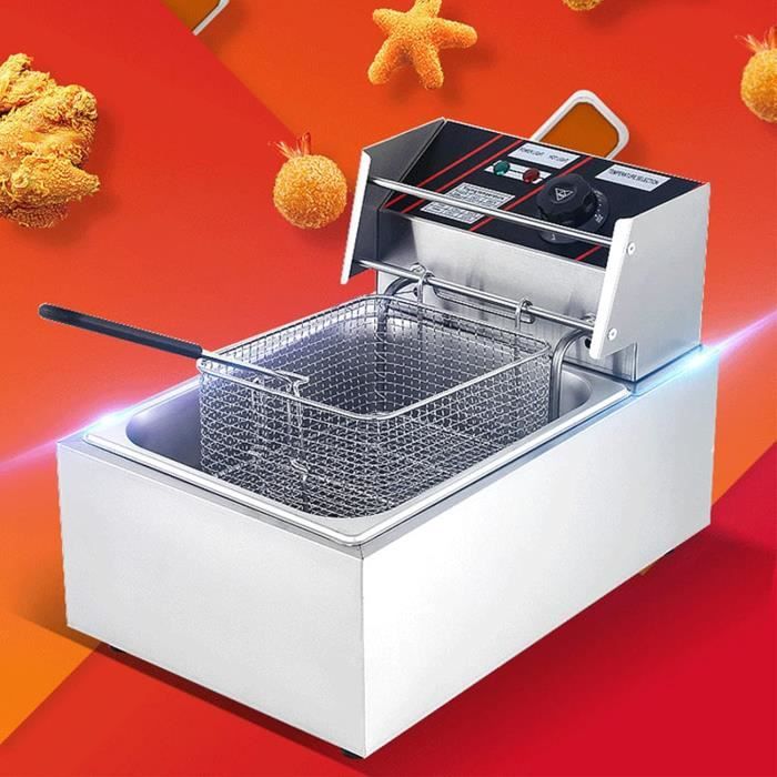 Friteuse Électrique Simple 2500W, Friteuse Profonde De 5,5 L, Avec ...