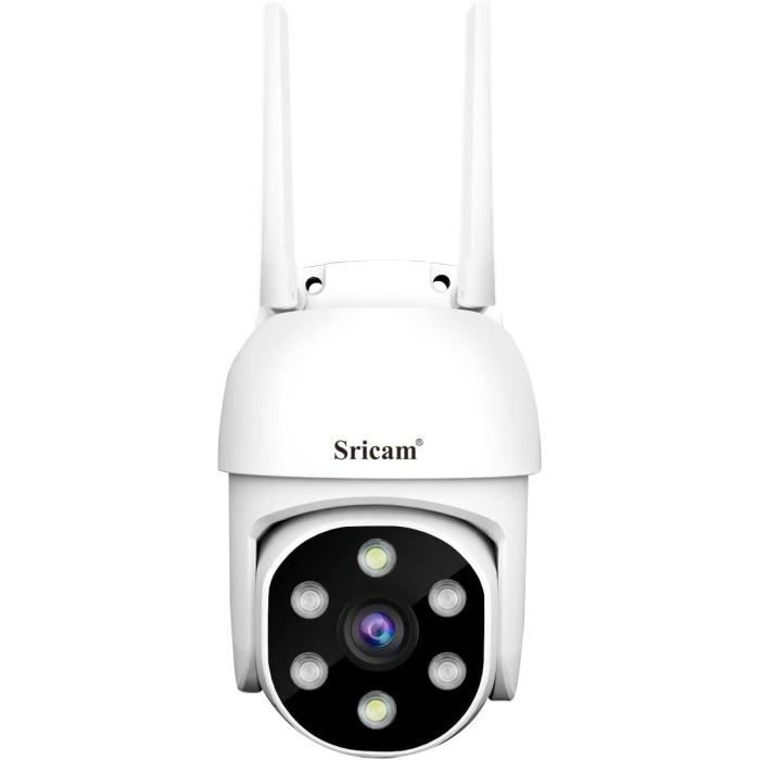 Sricam 1080P 2.4G WiFi Surveillance PTZ caméra IP détection humanoïde ...