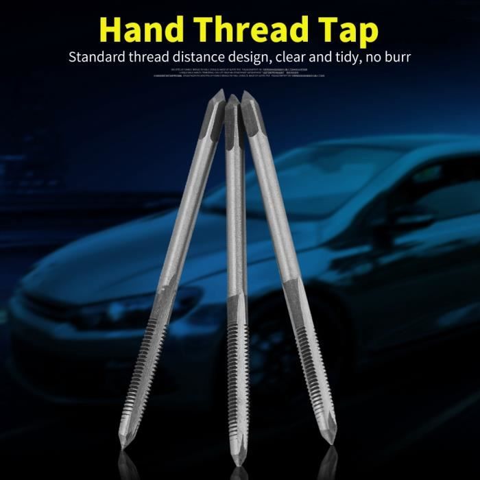 YOSOO taraud à vis Jeu De Tarauds Main Lot De 3 Tarauds Manuels M3/M4/M5 Bearing outillage ...