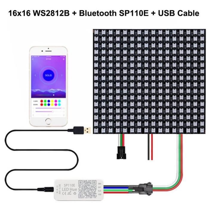 BANDE LED,16x16 Led Panel Set-1 PC--Écran de panneau LED matriciel DC5V ...