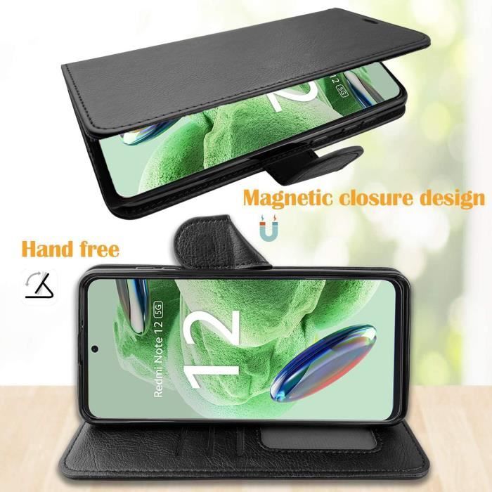 Coque Xiaomi Redmi Note 12 4G, Pochette Etui Housse Cuir à Clapet avec ...