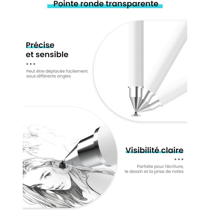 Stylet tactile magnétique 3-en-1-KAL-pour Tablettes/Smartphones, embout ...