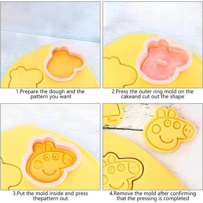 Emporte Pièce Pig, 8Pcs Moule Biscuit, Decoupoir Patisserie, Tampon Biscuit Animaux, Moule ...