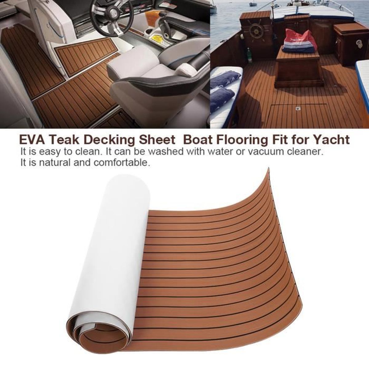 LEC EVA Teak Boat Teck Feuille Mousse Sheet Bateau Pont Yacht Decking ...
