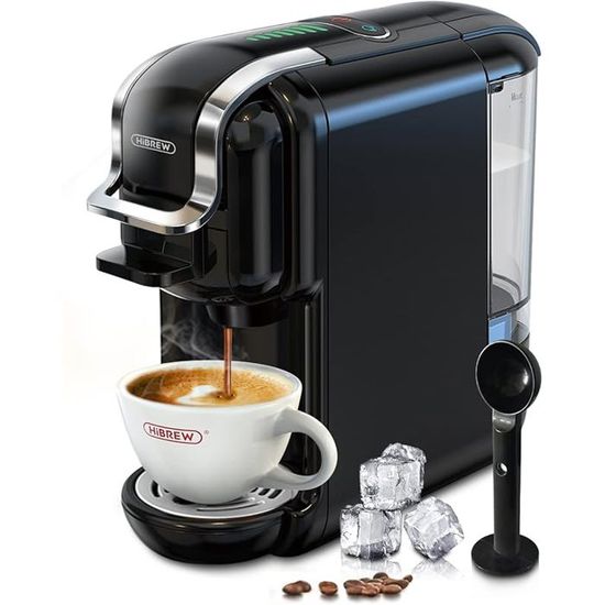HIBREW H2B Caftire capsules, Machine caf multi capsules 5 en 1, Compatible avec DG/Nes Noir ...