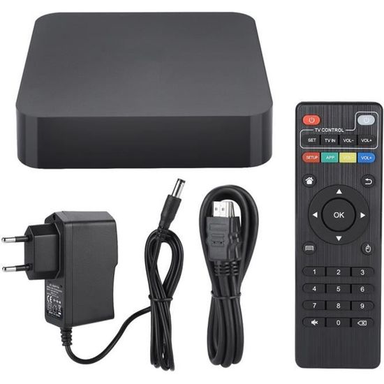 Décodeur TV Box Smart TV Box Set-Top Box Lecteur multimédia HDMI pour MXQ-PRO-H3-1 + 8G - Noir ...