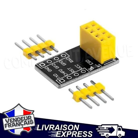 ADAPTATEUR MODULE WIFI ESP8266 ESP-01 DS1307 ARDUINO RASPBERRY Pi ...