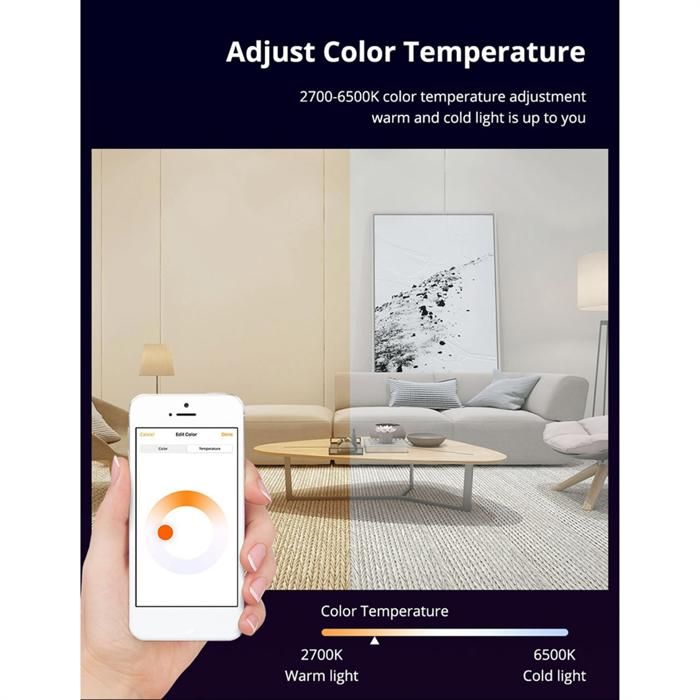 WIFI Matter Smart Bulb 9W RGB E27 LED Lamp APP Control DIY Smart Home ...