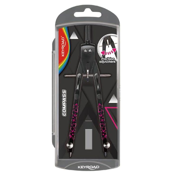 KEYROAD Compas en métal - 1 pièce - Multicolore - Idéal pour l'école ...