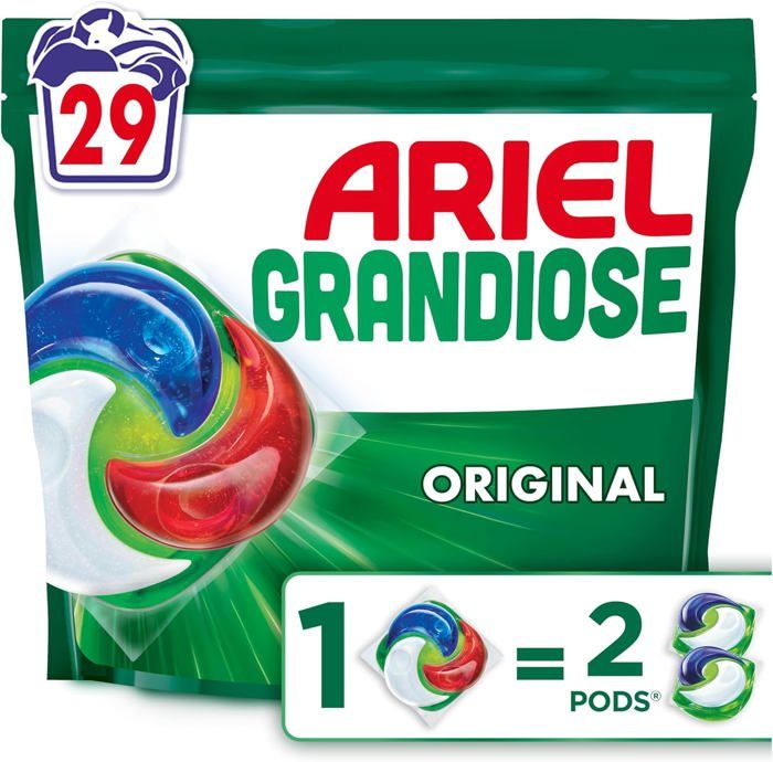 Grandiose PODS,Lessive Liquide En Capsules 29 Lavages,2 X Action ...