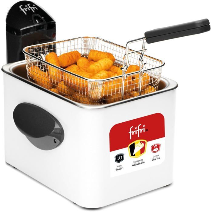 Frifri - Friteuse Expert 4,5L Blanc Métal 3200W - Design Rectangulaire ...