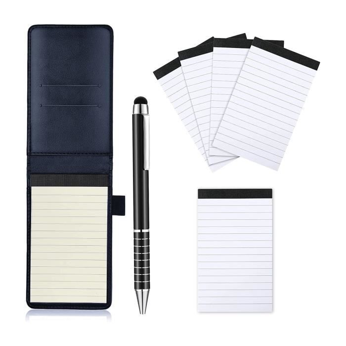Ensemble de 7 Petits BlocsNotesavec Stylo en Métal et 50 Feuilles ...