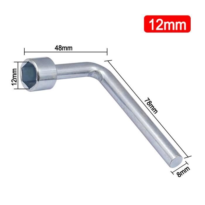 12 mm - Clé à vis hexagonale en forme de L, outil'entretien de douille ...