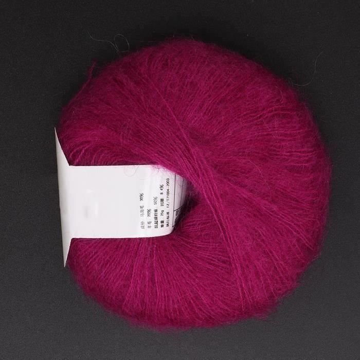 Brave-Fil de laine angora Tricot de Fil Long en Laine Mohair Doux d ...
